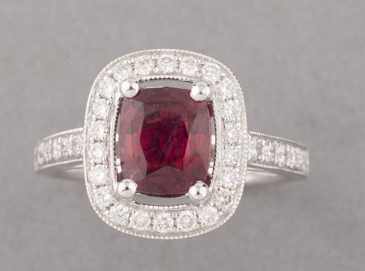 Certified 2.0 Carat Ruby and diamonds Ring – Galerie Lydia RUPP